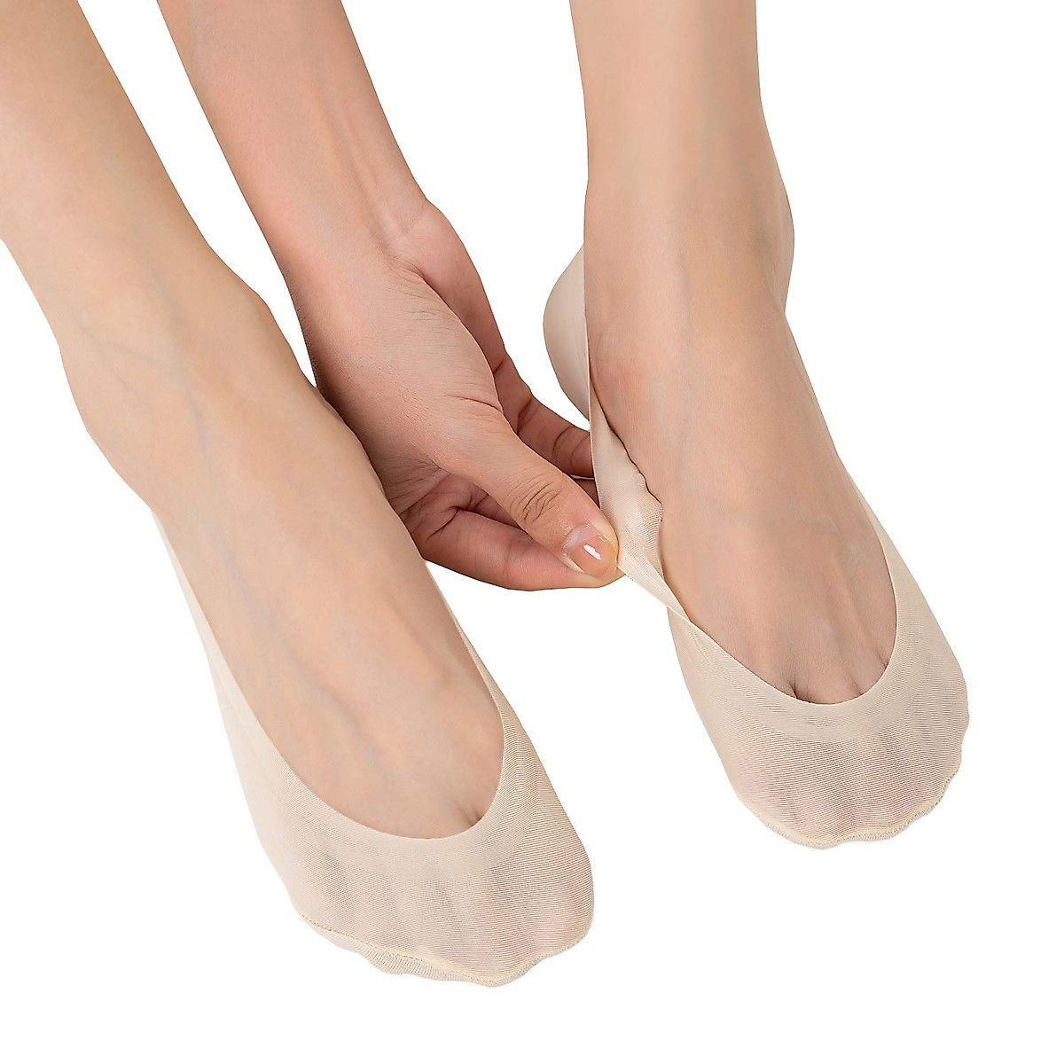 R RELAXIFE Womens No Show Thin Socks Cotton Nylon Low Cut Liner Non Slip hidden Invisible Socks for Flats Sneaker 4-6 pack