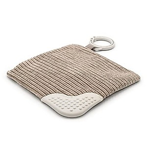 Mary Meyer Afrique Crinkle Teether Toy with Baby Paper and Squeaker, 6 x 6-Inches, Zebra