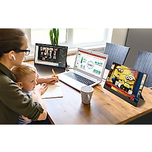 SideTrak Solo Triple 15.6” Portable Gaming Monitor for Laptops, 2 Freestanding 15.6” FHD 1080P LED Display Screens, Extending Screens for Mac, PC, & Chrome, USB-C or HDMI, Speakers & HDR Mode