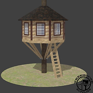 The Black Hills © : 16' Octagonal Treehouse Plan