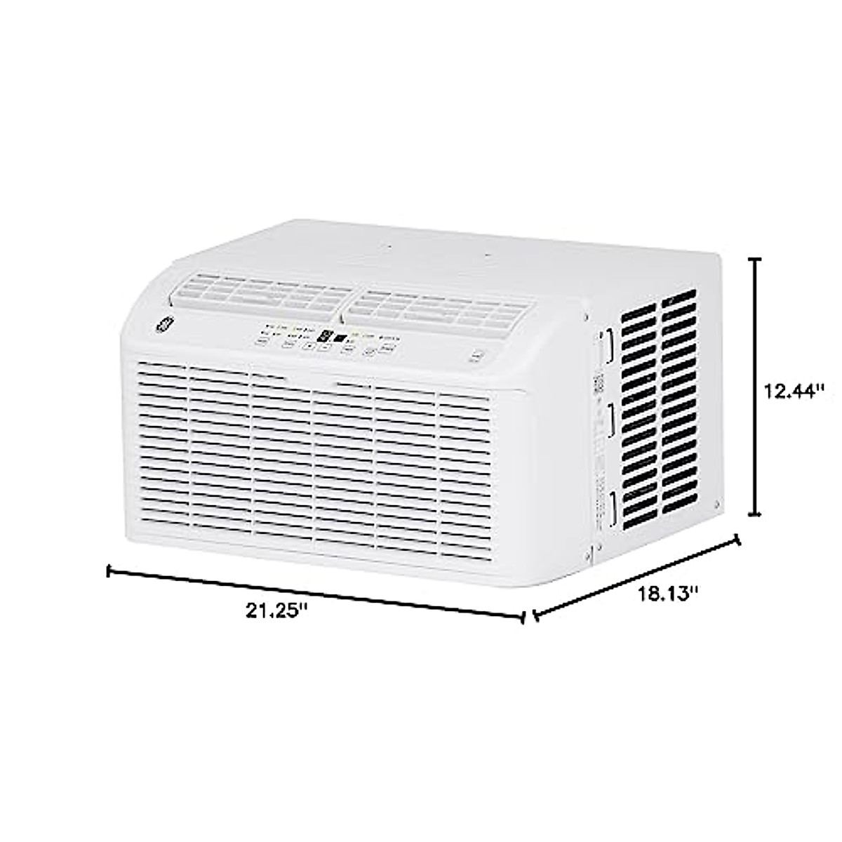 GE Window Air Conditioner 8000 BTU, Wi-Fi Enabled, Black, Energy-Efficient Cooling for Medium Rooms, 8K BTU Window AC Unit with Easy Install Kit, Control Using Remote or Smartphone App,White