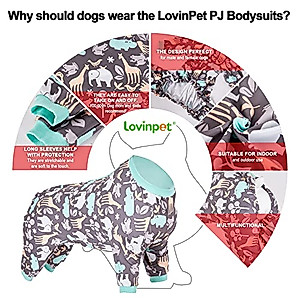 LovinPet Dog Onesie, Hippos Zoo Cozy Dog Pajamas, Slim fit, Lightweight Pullover Pajamas/Full Coverage Dog pjs/Back Snap Button is only Decoration/Medium