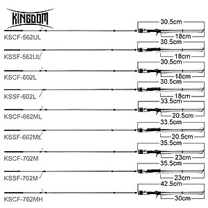 Kingdom Silver Needle Fishing Rods Ultralight Fast Spinning Rod Fuji Ring 2 Section UL L ML M MH Fuji Ring Carbon Casting Travel Rod