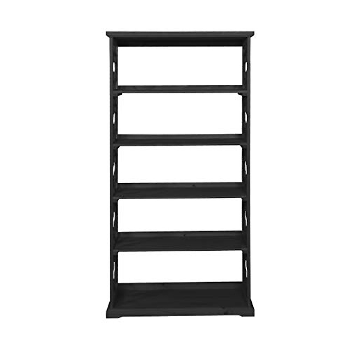 Powell Furniture Turner Bookcase, Black, 36.5" x 15.8" x 72"