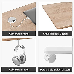 BANTI B-DJ-55MP Standing Desk, 55 inch, Maple