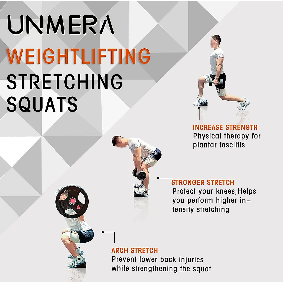 Squat Wedge Block 6PCS Adjustable Non-slip Rubber Squat Ramp,squat Wedge For Heel Elevated Squat,Weight Lifting,Calf Stretcher, Deadlift Squat Improve Mobility Balance And Strength Performance