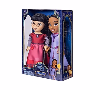 Disney's Wish Asha & Dahlia Dolls Best Friends Pack, 14 Inches Tall, Each with Movie Authentic Outfits and Accessories