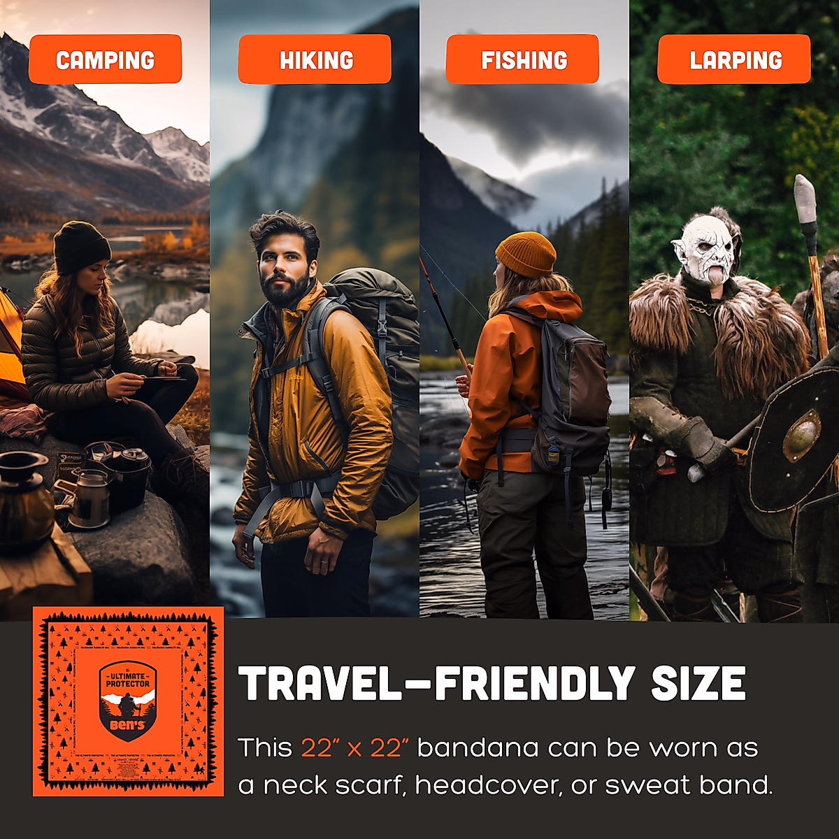 Ben's Tick & Insect Repellent Bandana with Insect Shield (Pack of 2)