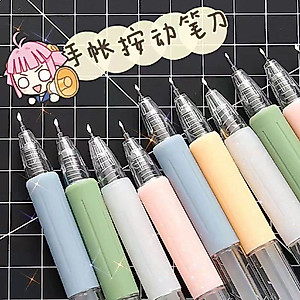 Paper Pen Cutter Craft Cutting Tool Push-Type Pen Knife Art Paper Cutting Carving Tools for Hobby Scrapbooking Stencil(grey)
