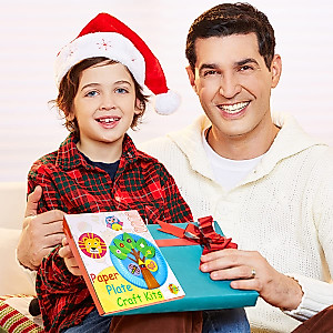 Vinlon Paper Plate Art Kits, 20 Packs Recognize Animals Assembling Project Creative Crafts Toys for Boys and Girls Birthday Christmas Holiday Gifts