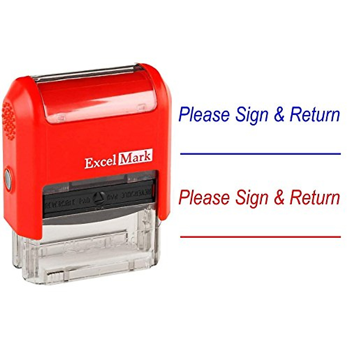ExcelMark Self-Inking Rubber Teacher Grading Stamp - Please Sign & Return