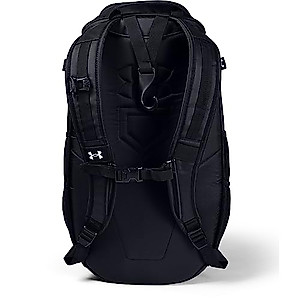 Under Armour mens Yard Baseball Backpack , Black (001)/White , One Size