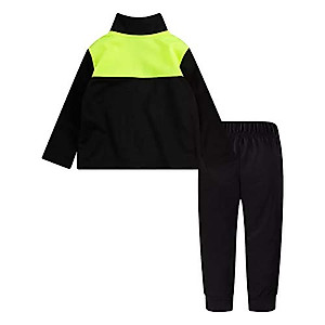 Nike Boy`s Jacket and Pants 2 Piece Set (Black(86G794-023)/Volt, 4)