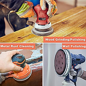 165pcs Orbital Sander Sandpaper Sanding Discs 5 Inch 8 Hole 40 60 80 120 180 240 320 400 600 Grit, Hook and Loop Random Orbital Sandpaper Assortment for Wood STUHAD