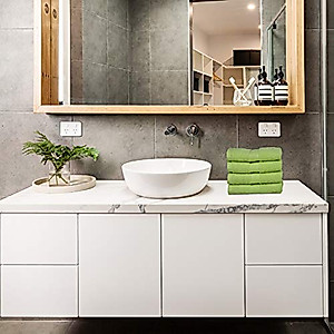 Cozy Homery Egyptian Cotton Wash Cloths for Bathroom | 13x13’’ Ultra Soft Face - Body Washcloths for Kids & Adults | 650 GSM Hotel Spa Quality Wash Cloth Towel Set | 12-Pack