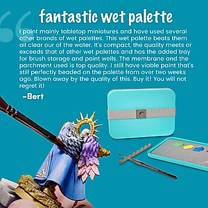 WetNDri Acrylic Paint Palette. Warhammer 40k Starter Set Stay Wet Palette for Miniatures. Paint Pallet, Miniature Painting Kit, 100 Palette Paper, 2 Paint Pallete Sponge, Warhammer 40k Miniatures
