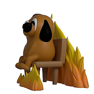 Youtooz This is Fine Dog, 3.7" Vinyl Figure of This is Fine Meme Dog Based on Funny Internet Meme This is Fine - Youtooz Meme Collection