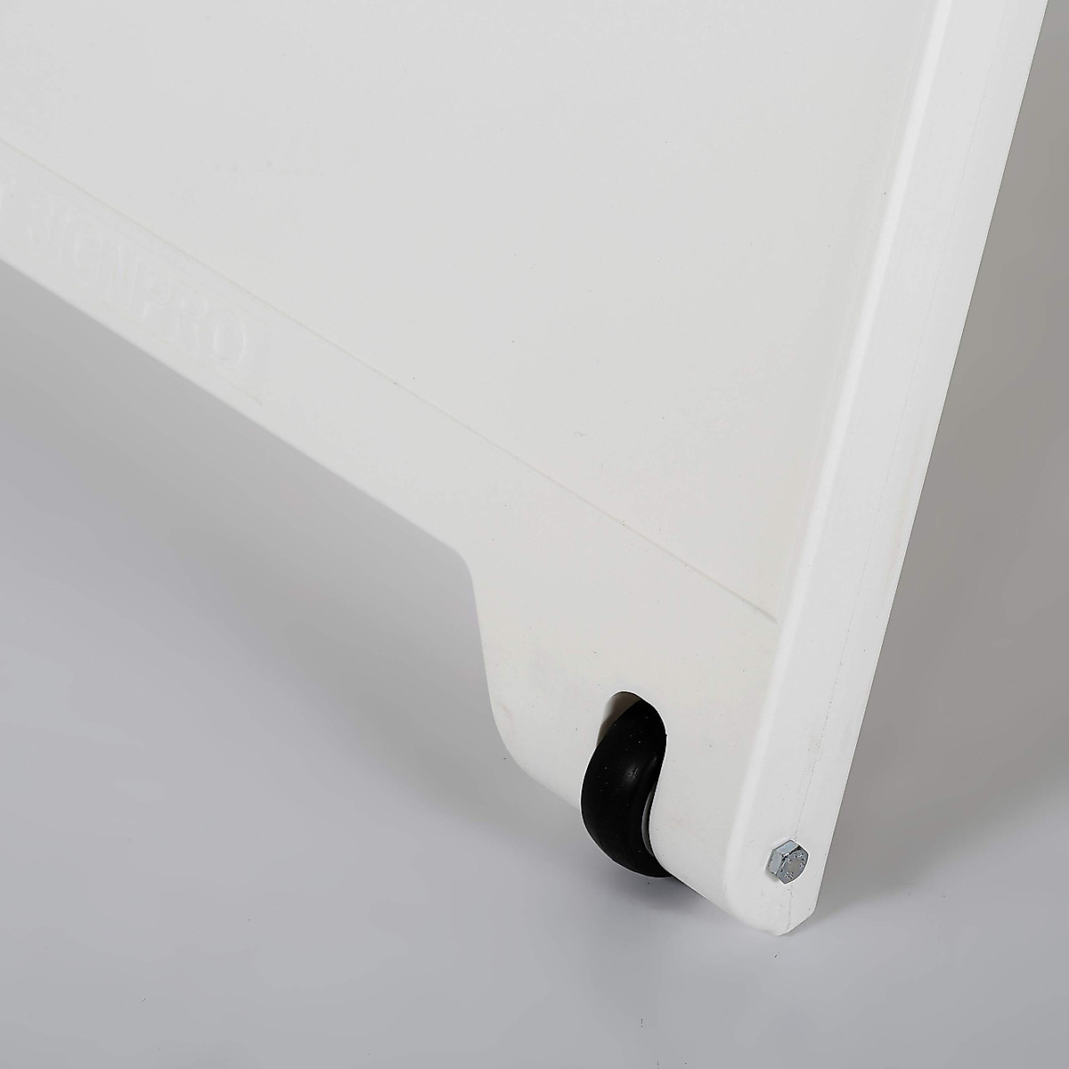 M&T Displays Street SignPro Board, White 24x36 Inch Weatherproof Sandwich Board A-Frame Sidewalk Curb Sign Holder Folding Portable Double Sided Advertising Display for Restaurant Cafe