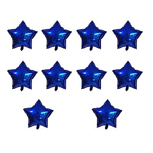 AnnoDeel 20 pcs 18inch Navy blue Star Foil Balloons, Blue Star shaped Helium Balloons Mylar Balloons for Wedding Decoration Party Balloons Birthday