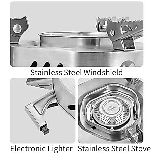 Naturehike Portable Camping Stove, Extra High Output, 15014 BTU Outdoor Stove,Backpacking Essentials, Outdoor Windproof Camp Stove, single burner stove