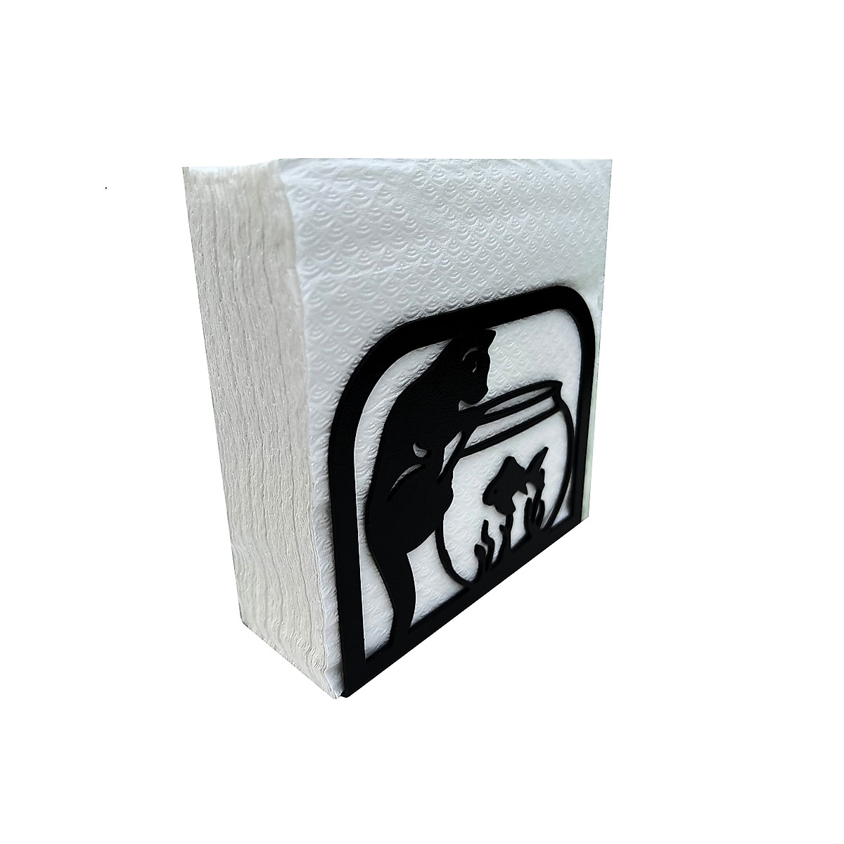 HeavenlyKraft Napkin Holder Dispenser kitchen decor Paper Napkin Holder Modern Napkin Holder tissue holder for dining table napkin holder kitchen napkin stand farmhouse table napkin holder Cat & Fish