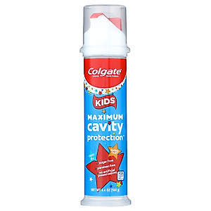 Colgate Kids Toothpaste Pump, Maximum Cavity Protection, 4.4 ounces