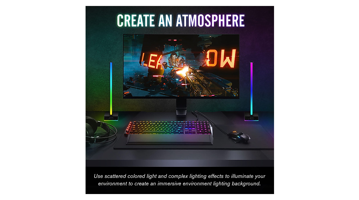 EZDIY-FAB USB LED Light Bar Headphones Stand