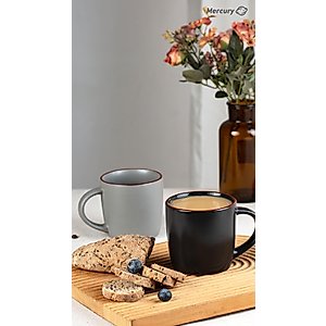 famiware Mercury Coffee Mugs 13 oz, Coffee Mugs Set of 4 with Handle, Cups for Latte, Hot Tea, Cappuccino, Mocha, Cocoa, Multi-color