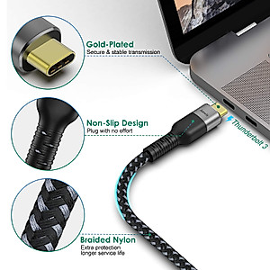 USB C to DisplayPort, 6FT 8K (4K@144Hz/120Hz) USB-C Thunderbolt 3 to DisplayPort Cable 32.4Gbps for iPhone 15 Series, M1/M2 MacBook Pro, MacBook Air/iPad Pro, XPS 15 and More