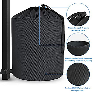 KAMPKEEPER Sand Bags for Canopy Tent, Sandbags for Weight Gazebo,Heavy Duty 70LBS*4Packs (Black)