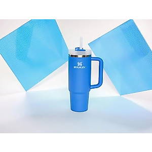 Stanley Quencher H2.0 Tumbler with Handle and Straw 30 oz | Flowstate 3-Position Lid | Cup Holder Compatible for Travel | Insulated Stainless Steel Cup | BPA-Free | Azure