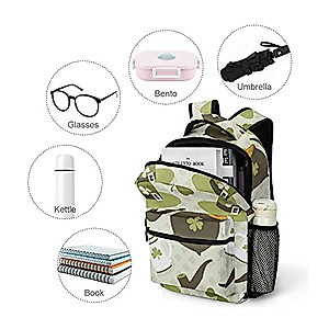 St. Patrick's Day Kids Backpack, Student School Bags for Boys & Girls, Bookbags with Adjustable Strapfor Travel