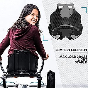 COOL&FUN Hoverboard Seat Attachment Go Kart Adjustable Frame Length Accessory for 6.5''8''10',Hoverboard Accessories for self Balancing Scooter