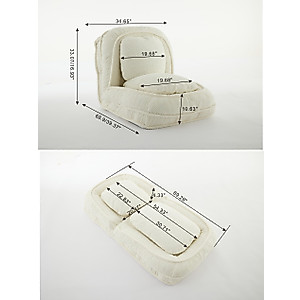 Human Dog Bed,Lazy Sofa Couch with 5 Adjustable Position, Sit,Sleep,Fold,Suit to Put in Bedroom Living Room (Gray@Foldable)