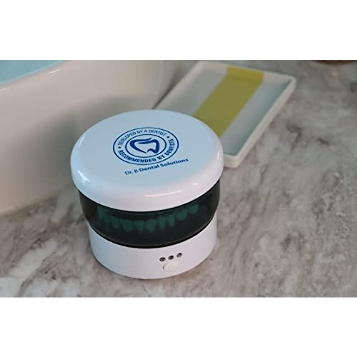 Dr. B Dental Solutions Ultrasonic Cleaner, High Frequency Wave Cleaning Machine for Dentures, Nightguards, Retainers, Aligners, and Sleep Apnea Devices