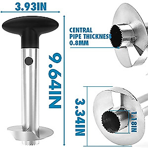 Pineapple Corer and Slicer Tool, Pineapple Cutter Stainless Steel Fruit Peeler Corer Slicer Cutter with Sharp Blade Pineapple Eye Peeler for Home and Kitchen