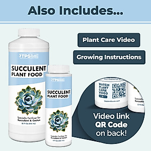 Succulent Plant Food for Succulents, Cactus, Jade and Aloe, Liquid Houseplant Fertilizer 8 oz (250mL)