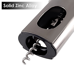 Vzaahu Wing Corkscrew with Premium Stopper, Wine Bottle Opener for Cork Stoppered and Beer Cap Bottles, Used in Kitchen Chateau Restaurant Bars for Wine Lovers, Waiters, and Bartenders