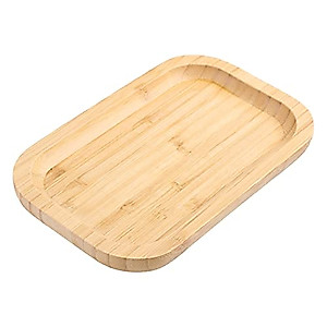 GEEKLLS Breakfast Tray Wooden Tray Solid Wood Rectangular Breakfast Plate Sushi Snack Bread Dessert Barbecue Cake Easy to Carry Multifunctional