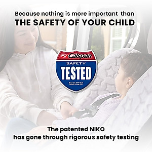 Niko Easy Wash Children's Car Seat Cover & Liner - Blue Chevron Minky - Great for Winter Weather - Universal FIT - Crash Tested - Waterproof SEAT Bottom - Mess Protection - Machine Washable