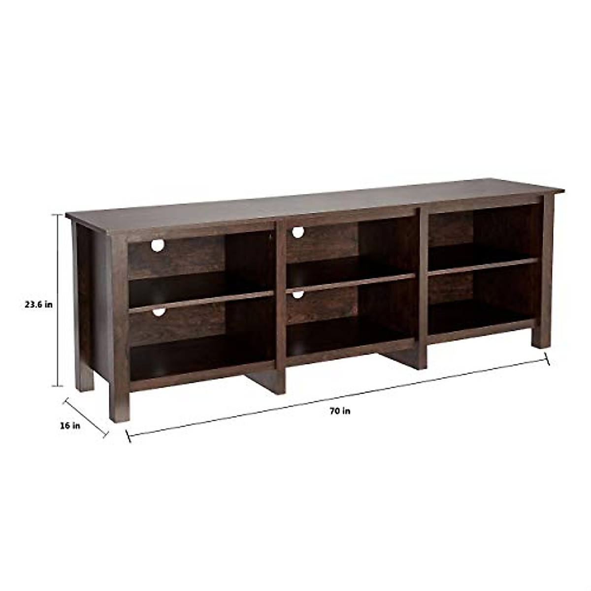 ROCKPOINT 70inch TV Stand Storage Media Console Entertainment Center,Espresso