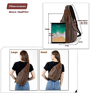 Jannloe Canvas Sling Backpack Casual Crossbody Pack for Women Men Shoulder Rucksack Daypack