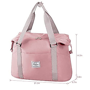 Sport Travel Duffel Bag,Konelia Waterproof Duffel Gym Tote Bag,Weekender Carry on Overnight Bags for Women with Trolley Sleeve Wet Pocket