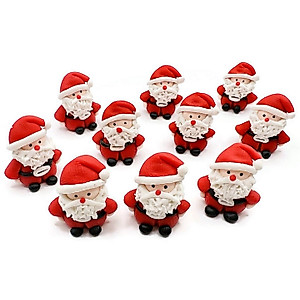 Lot of 10 Miniature Santa Animals Dollhouse Santa Figure Fairy Garden Décor Furniture DIY Supply KMA011