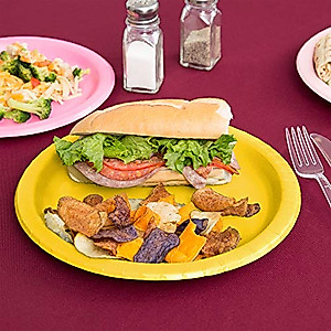 Yellow Sunshine Round Paper Plates - 8 1/2" - Pack of 50