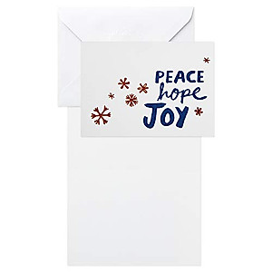 Hallmark Boxed Christmas Cards Assortment, Peace Hope Joy (48 Cards with Envelopes) (1XPX5176)