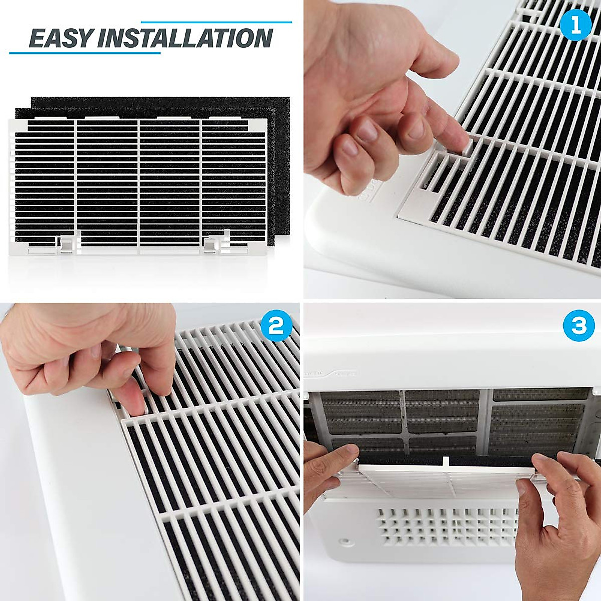 Camp’N – Dometic Compatible RV A/C Replacement Grille-Replaces Dometic 3104928.019 Includes Grill and 2 Replacement Foam Air Filters