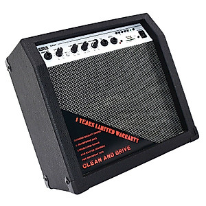 EMB GA80 350 Watts 8" Electric Guitar Amplifier Speaker Portable Powerful Studio and Stage Cabinet PreAMP – with Built in Headphone Jack and 2 Inputs and SD USB AUX Bluetooth (Black)