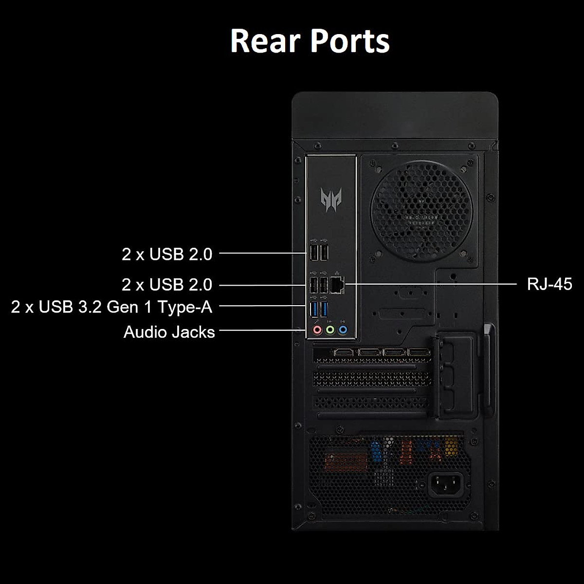 Acer Predator Orion 3000 PO3-650-UR14 Gaming Desktop | 13th Gen Intel Core i7-13700F 16-Core | NVIDIA GeForce RTX 3070 | 16GB DDR5 | 1TB PCIe Gen 4 SSD | Intel Wi-Fi 6E | Keyboard & Mouse,Black