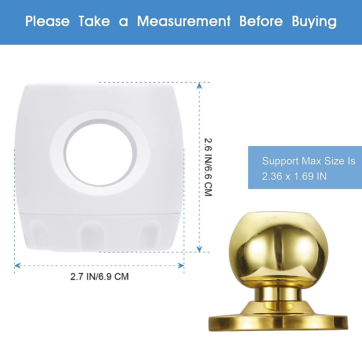 6 Pack Childproof Door Knob Cover, Anglecai Babyproof Baby Door Knob Safety Cover Baby Safety Door Handle Cover Door Knob Locks